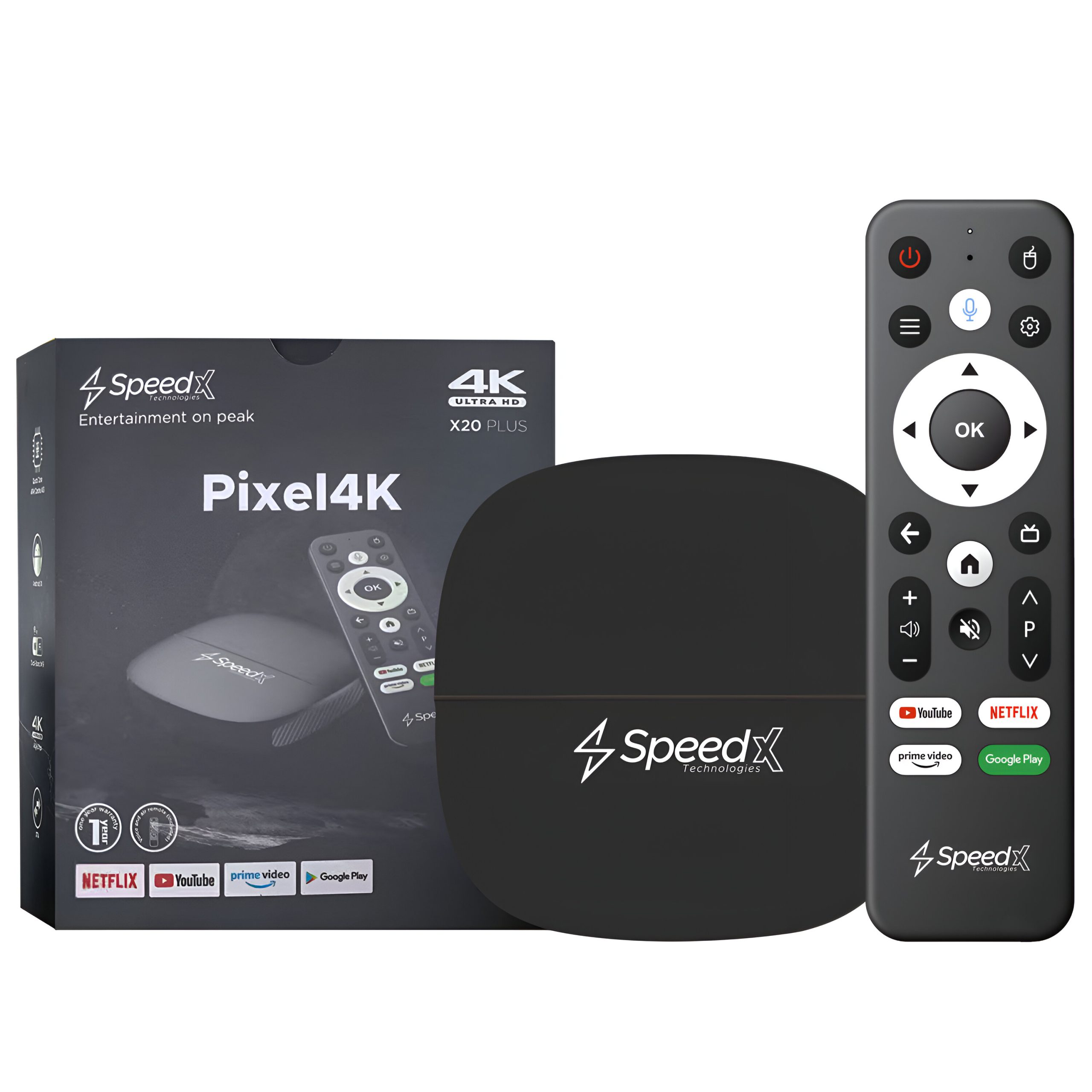 SPEEDX PIXEL4K X20 PLUS ALLWINNER H313 ANDROID 10.0V 4K SMART TV BOX ...